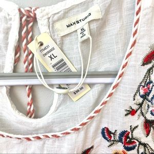 Max Studio | Tops | Nwt Max Studio Womens Cotton Embroidered Tank Top ...